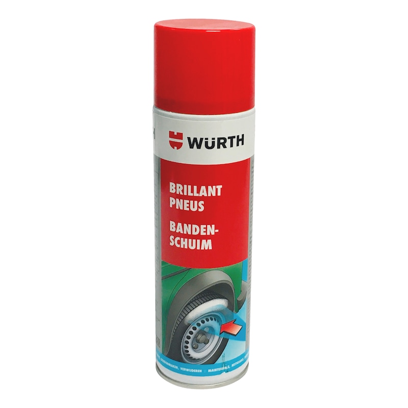 Mousse nettoyante et brillant pour pneus | WURTH