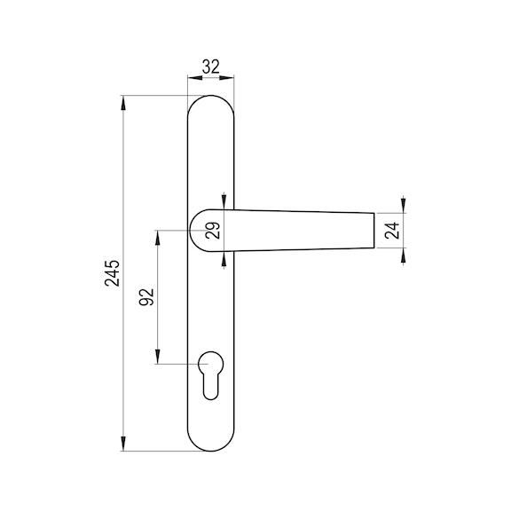 drawing door handle