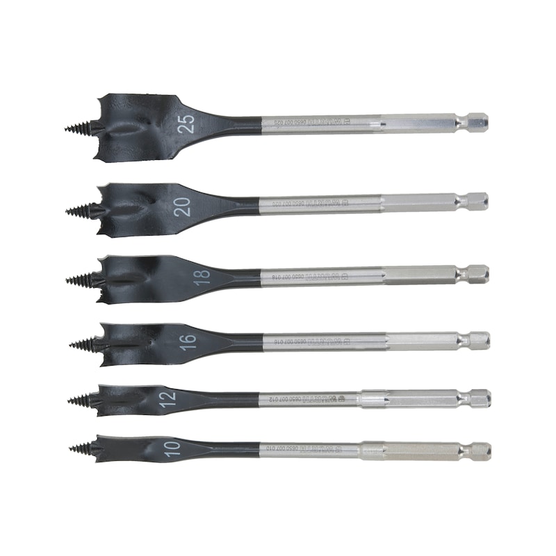 Buy Flat drill bit assortment 6 pieces online