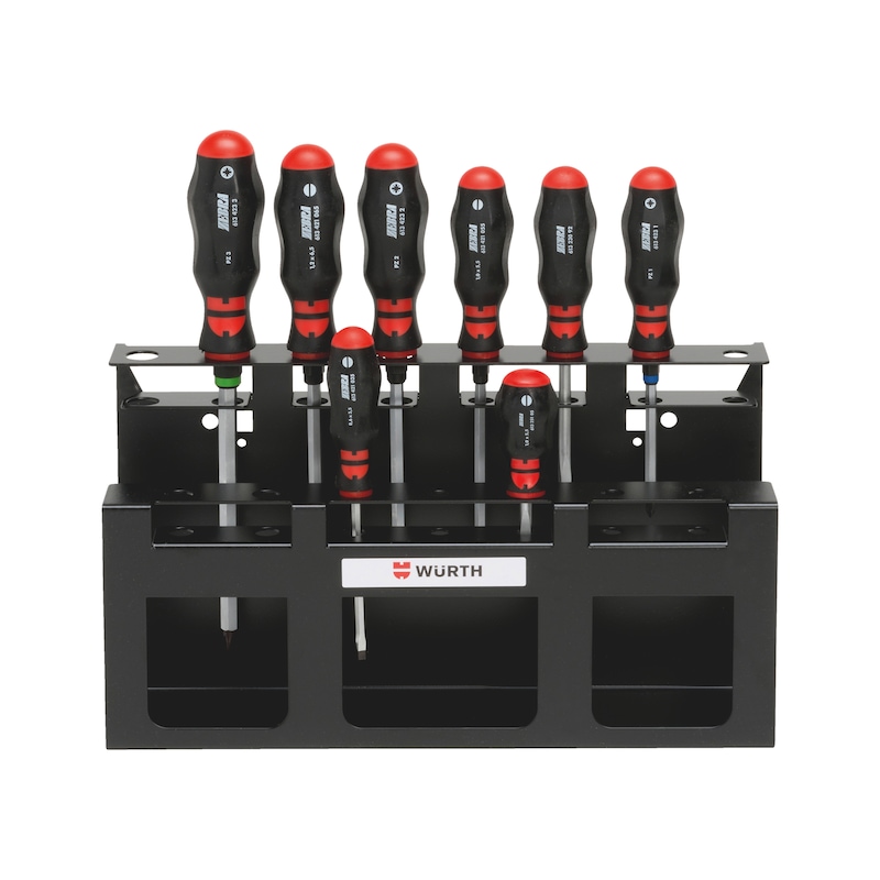 Screwdriver set, wood with hexagon shank and hex bolster in sheet steel ...