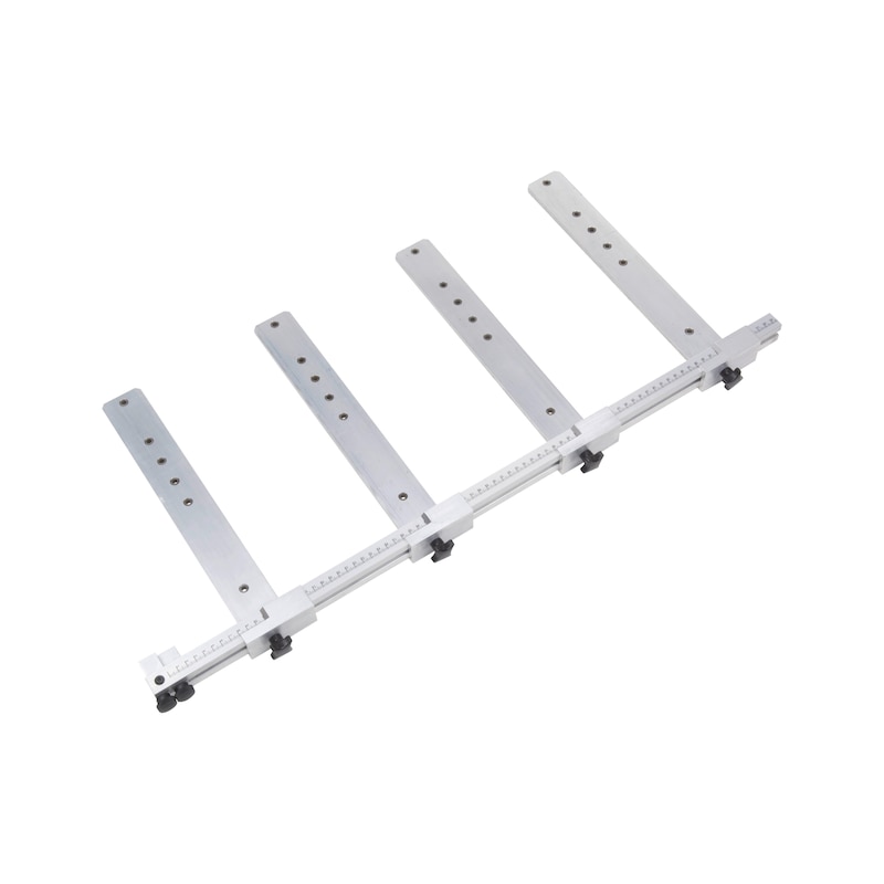 Serial drilling jig for carcass rails