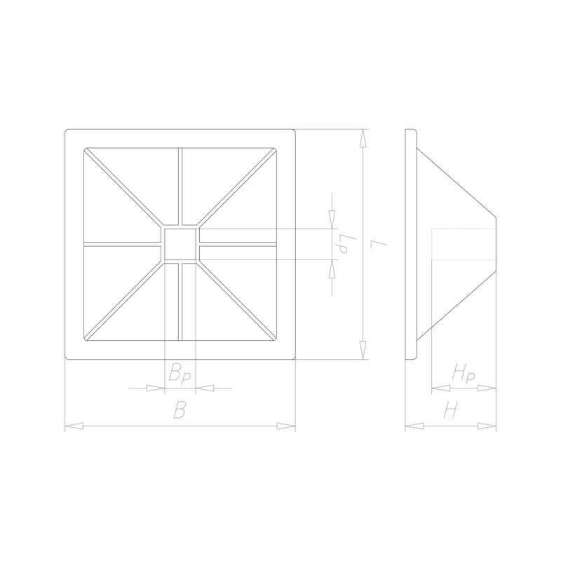 Mounting rail base 41x41 from eShop