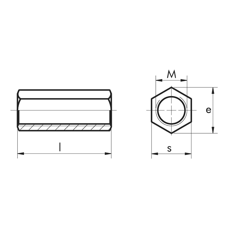 Entretoise hexagonale en inox A2 - M6 à M16 | WURTH