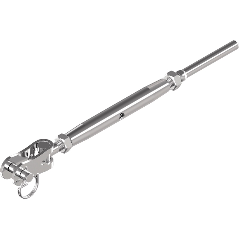 Spanschroef RVS A4 gaffel/staalkabeleinde