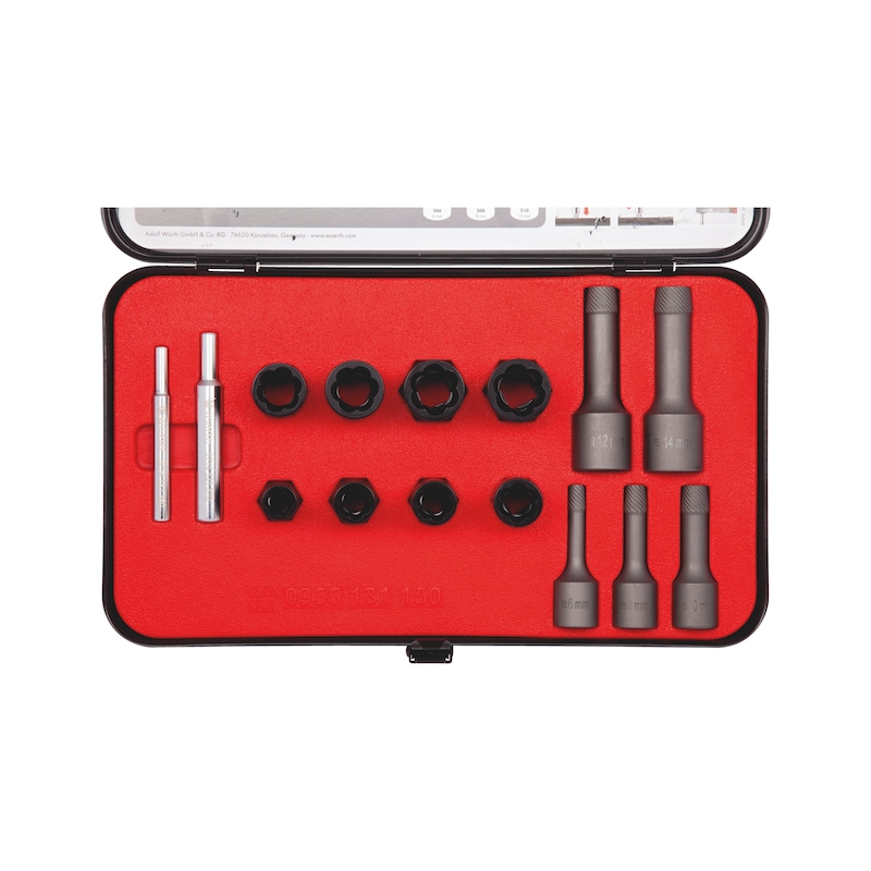 Screw extractor assortment/set