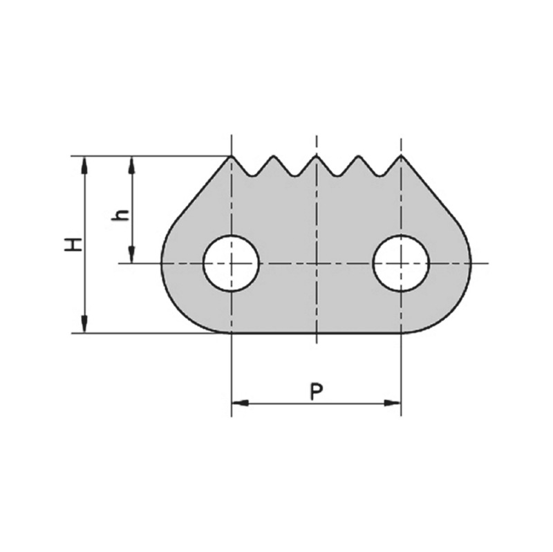 Roller chains with serrated side plates, simplex from eShop