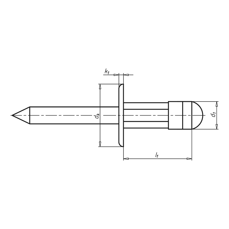 Buy Blind rivet flat head alu/A2 medium-strength online