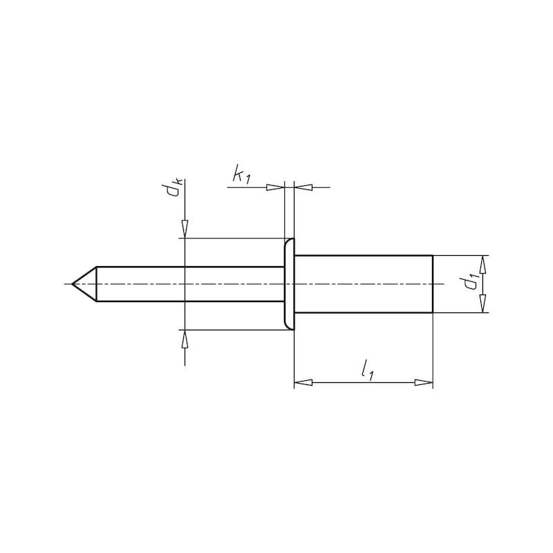 ISO 15975 dome head aluminium/aluminium