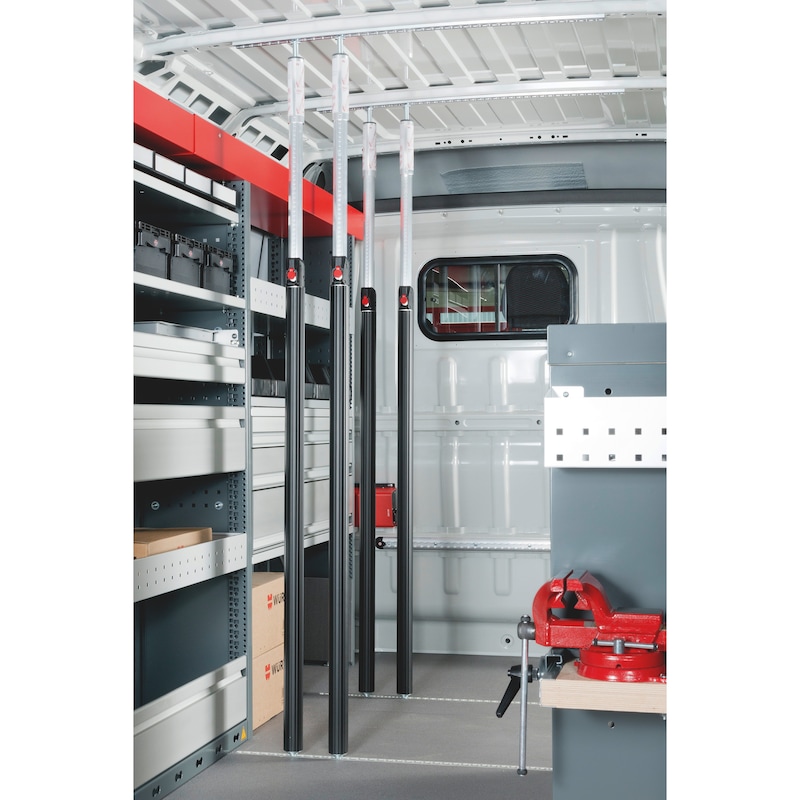 Aluminium clamping rod, adjustable black from eShop