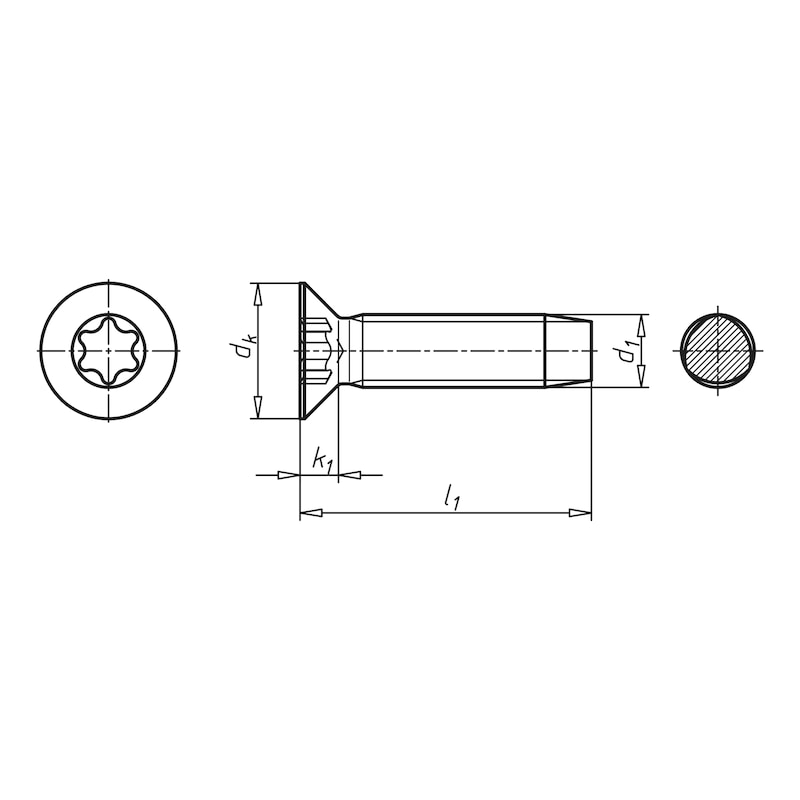 Vis autotaraudeuse tête fraisée (TF) GEFU DIN 7500-1 acier zingué | WURTH