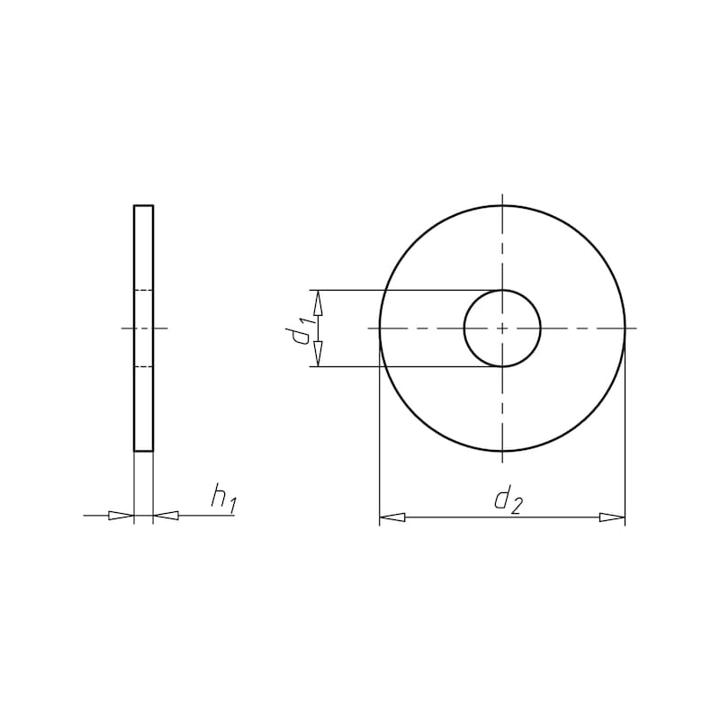 Rondelle plate - NF E25513 - acier zingué (A2K) 100 HV - forme Z | WURTH