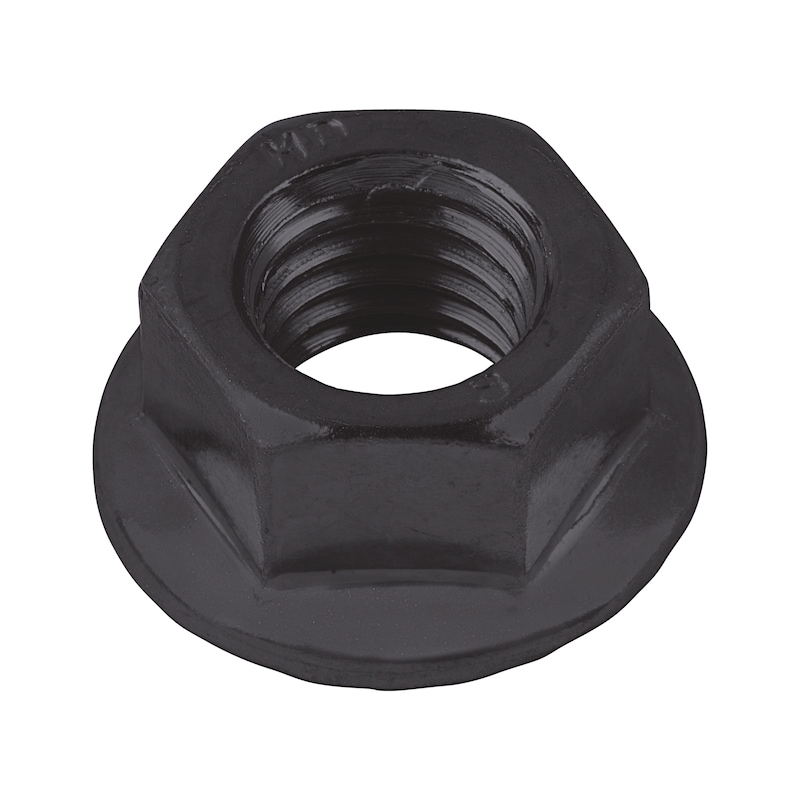 Buy Hexagon nut with flange EN 1661, steel, strength class 10, zinc ...