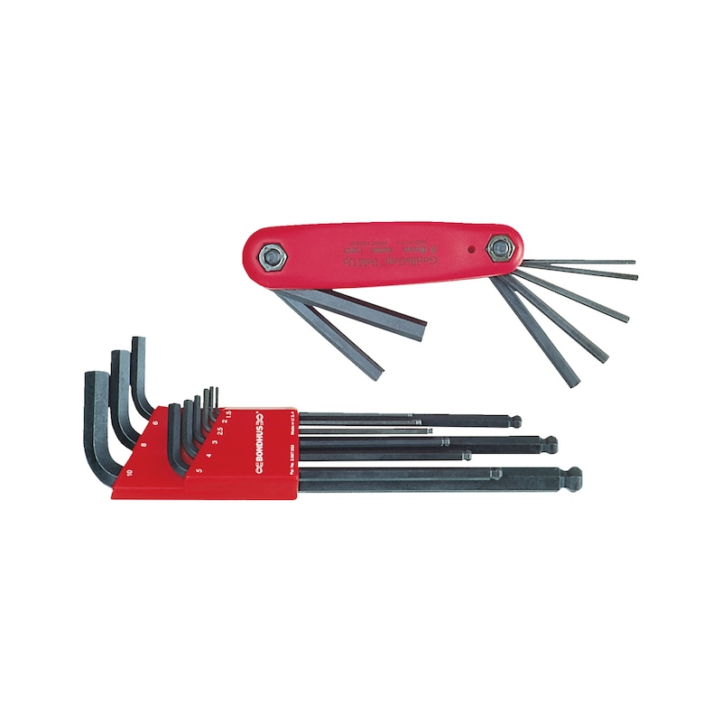 Allen key set, rounded, BONDHUS, type L + handle from eShop