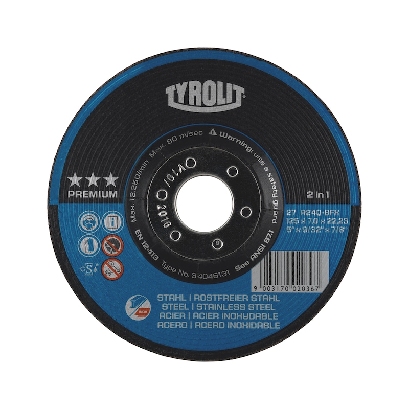 Grinding wheel, Tyrolit Premium 2in1 from eShop