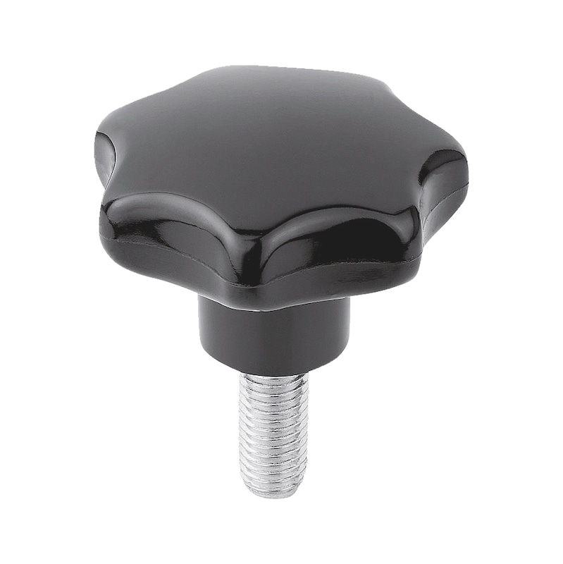 Molette forme étoilée thermodurcie avec filetage mâle | WURTH