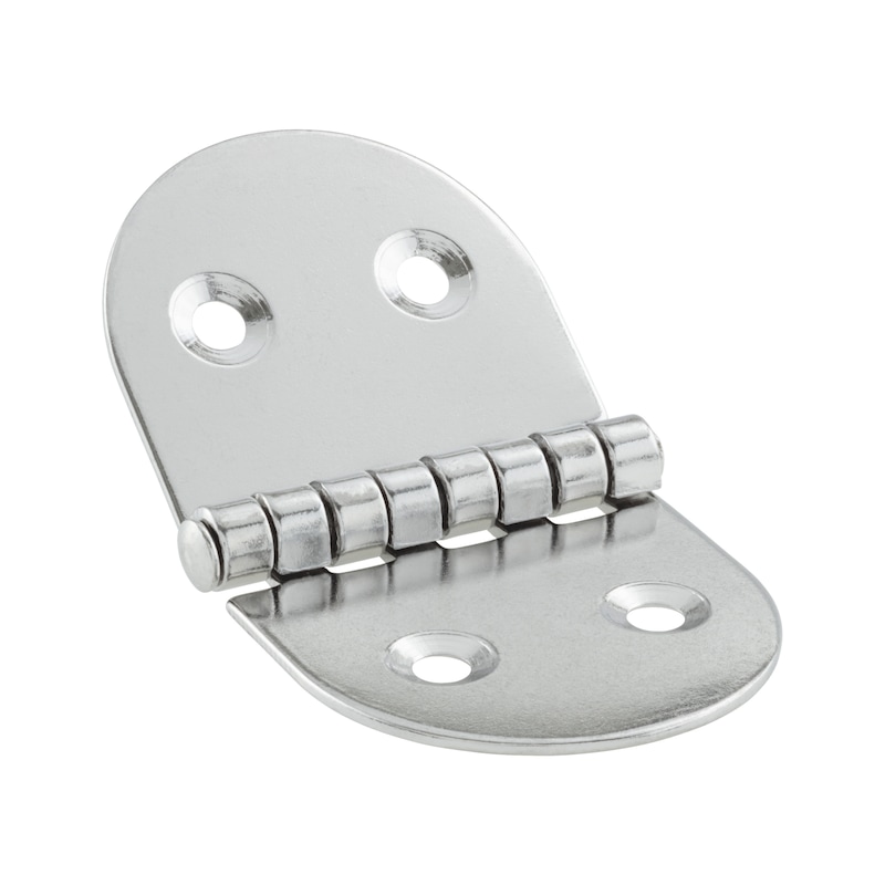 Flap hinge round stainless steel A2