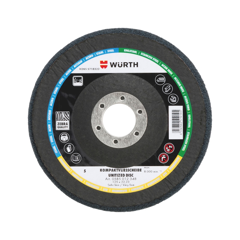 Hard-pressed compact fleece disc with fabric plate from eShop