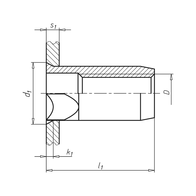 Buy Steel zp small cs head with part hex. shank open online