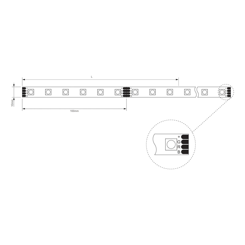 Réglette lumineuse à LED FLB-24-23-RGB | WURTH