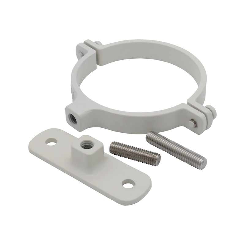 Buy Fall-pipe clamp aluminium painted online
