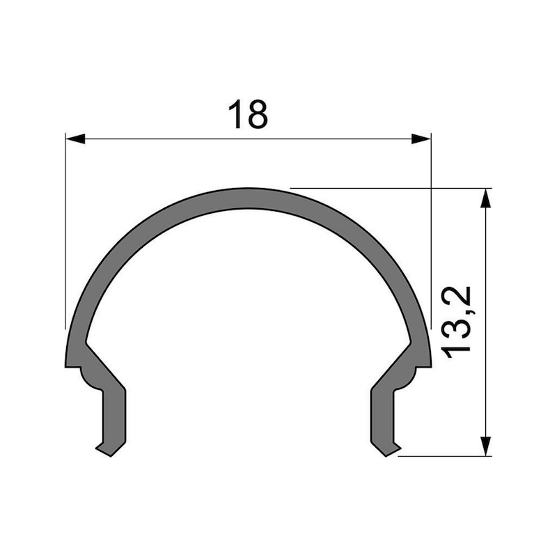 Cover profile for UBP-7 half round version pour Professionnels | WURTH