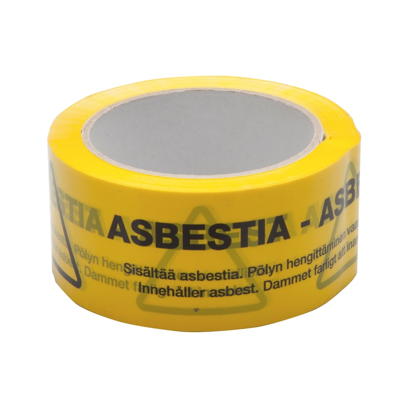 Hazard warning adhesive tape - Contains asbestos from eShop