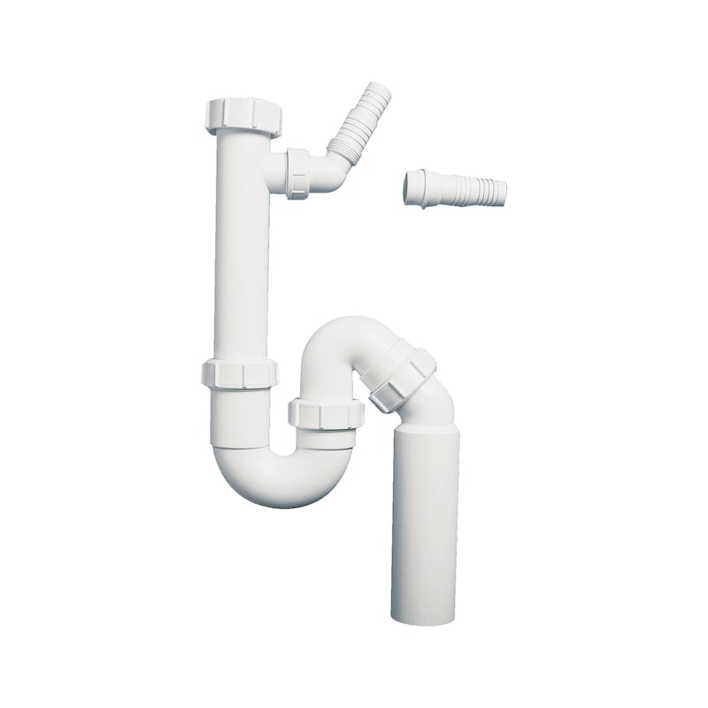 Buy Universal drain trap for sinks rigid outlet 45 dgr online