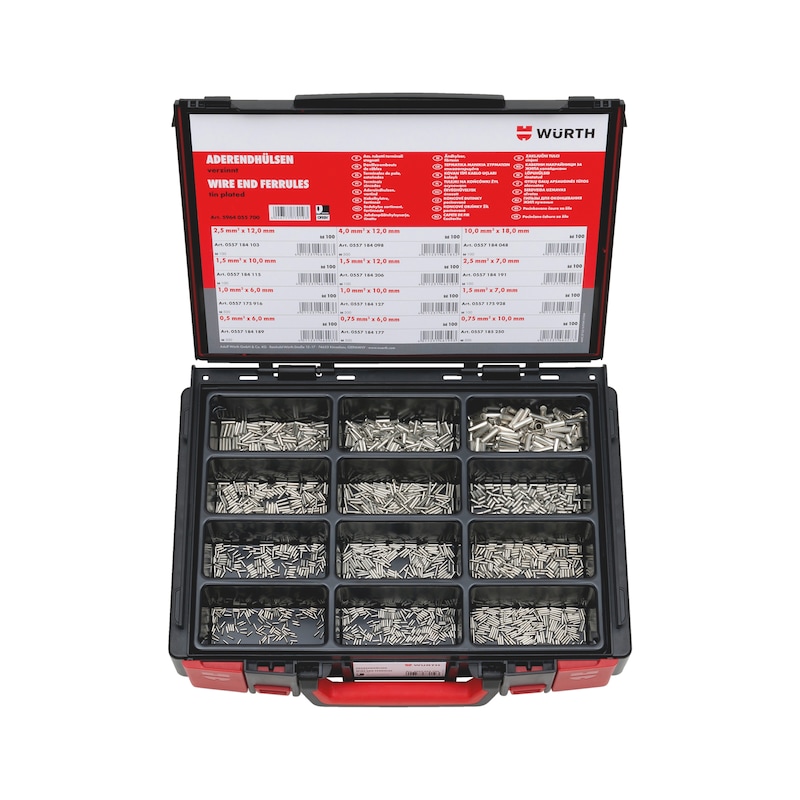 Wire end ferrule assortment, uninsulated Sysko from eShop