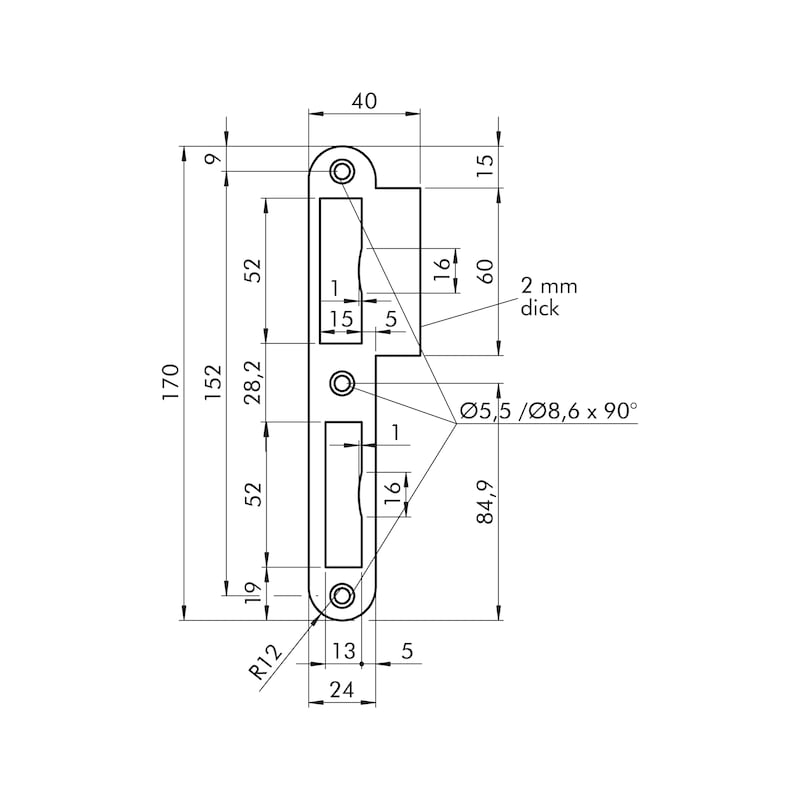 Buy Round tab locking plate online | WÜRTH