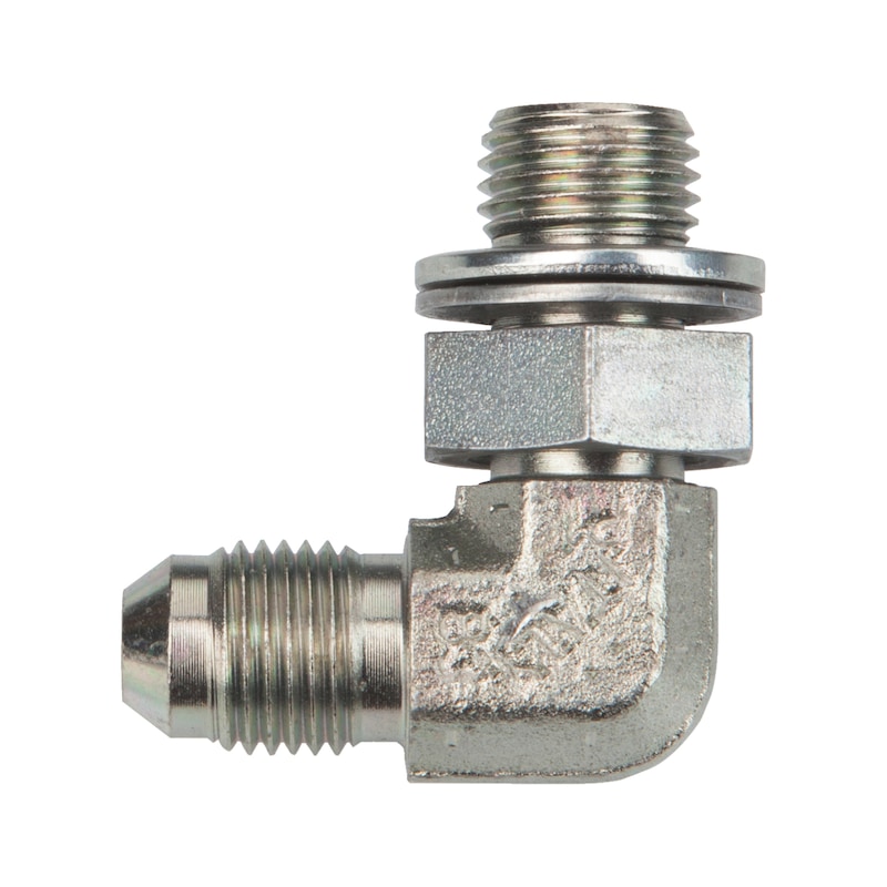 Angle nipple, 90°, orientable, JIC external cone / BSP external cone ...