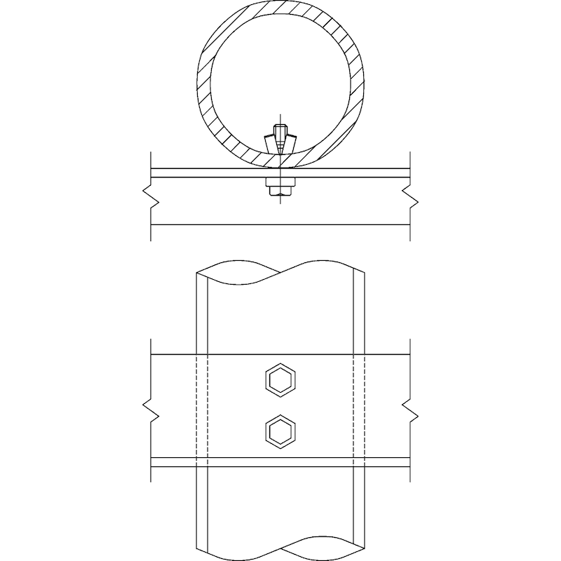 Buy Hollow profile fastener BoxBolt® HDG steel, hot-dip galvanised ...