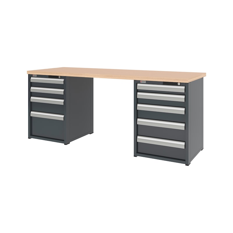 Buy System workbench 2000 mm 2 drawer cabinets online