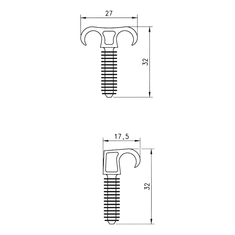 Pontet attache-câble NYM à enfoncer pour béton et brique | WURTH