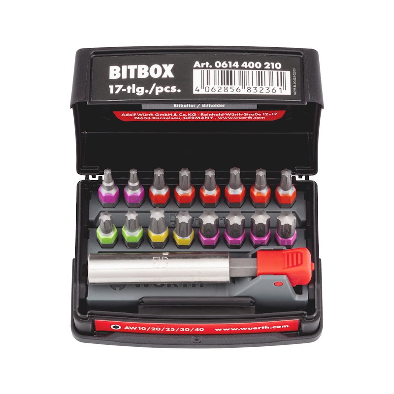 Buy Bit box AW C 6.3 (1/4) w bit holder set 1 17 pcs online