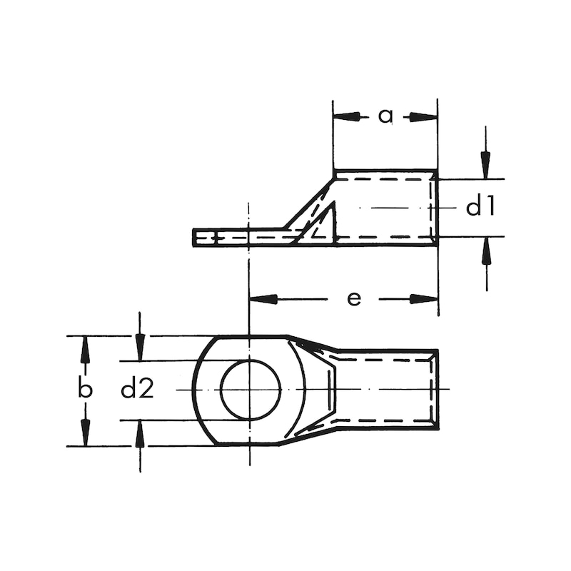 Buy Tubular cable lug small flange online