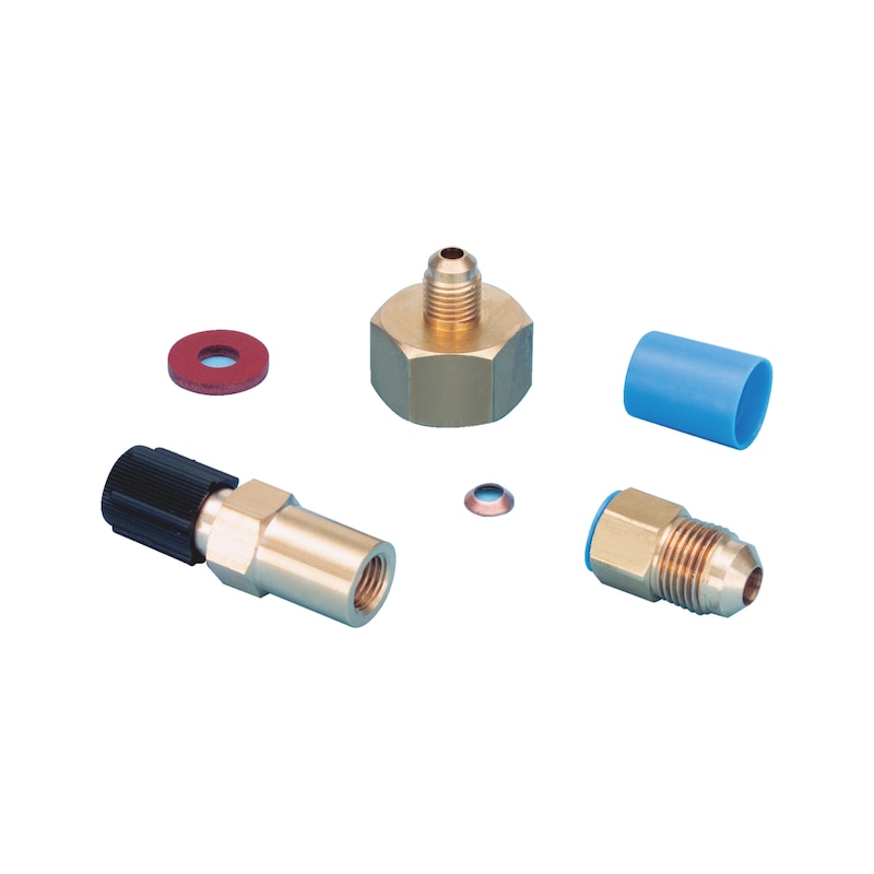 Kit d'adaptateurs pour le retrait de bouteilles R134a | WURTH