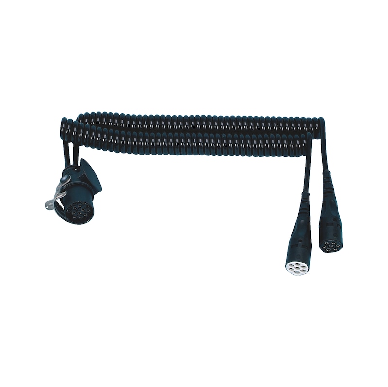 Câble spirale 15 broches 24V 2x7 fils pour poids-lourd/remorque | WURTH