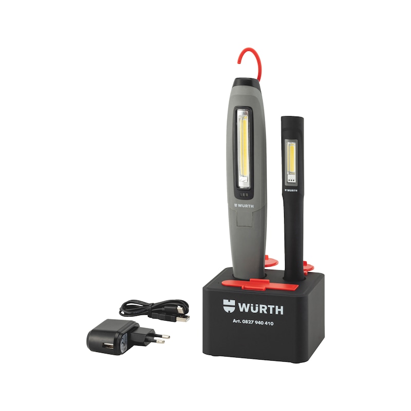 Akku-LED-Handleuchte WLH S & L mit Ladestation online kaufen | WÜRTH