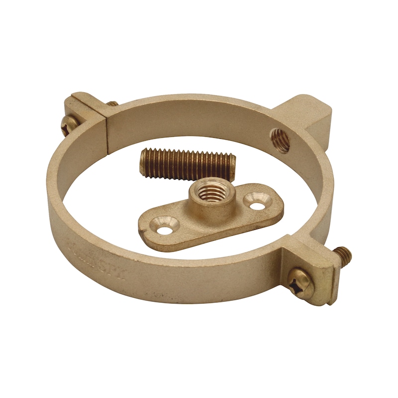 Buy Fall-pipe clamp brass assembled online