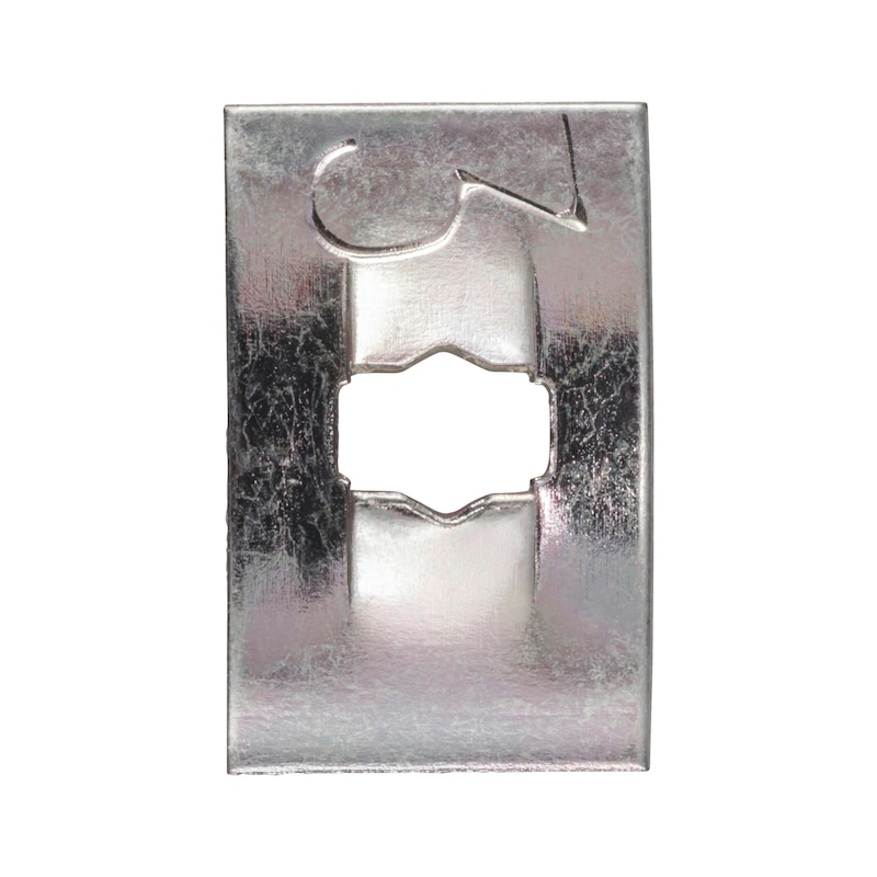 Buy Bent spring nut flat shape (050011141) | WÜRTH