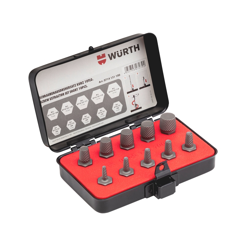 Schraubenausdreher Sortiment kurz 10-teilig online kaufen | WÜRTH