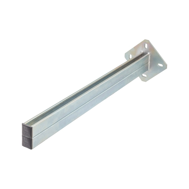 Console de supportage Varifix 41/82 avec socle large - acier zingué | WURTH