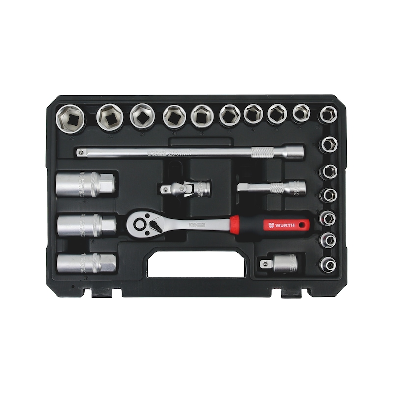 Buy 3/8 inch bi-hex socket wrench set 24 pcs REDSTRIPE online