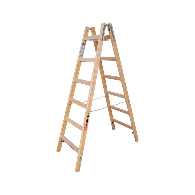 Buy Wooden standing ladder with rungs and chain online