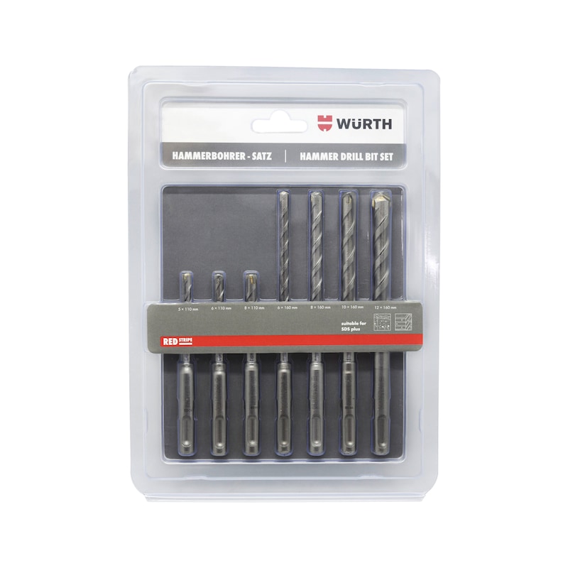 Buy Rotary hammer drill Plus REDSTRIPE set 7 pieces online