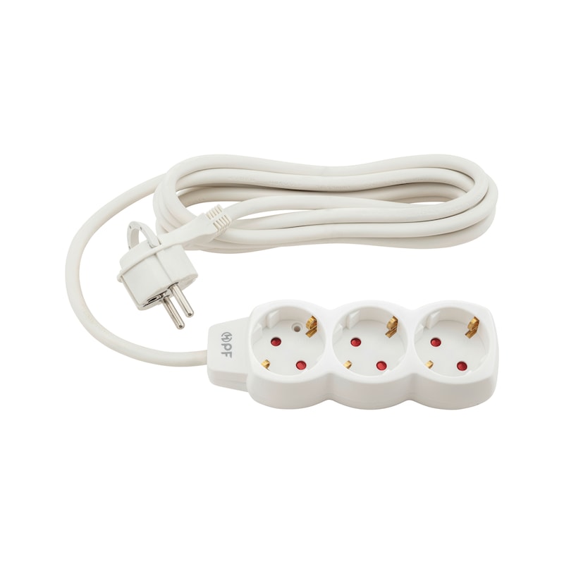 Buy Extension lead 3-way with flat plug online