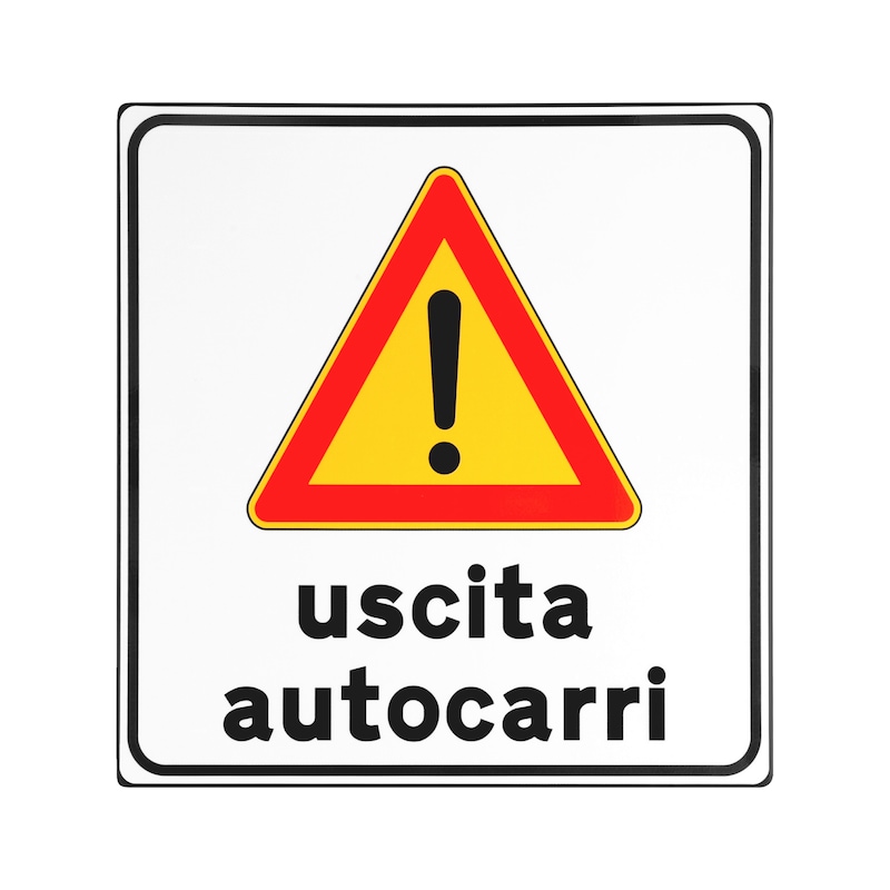 Cartello stradale pericolo uscita autocarri | Würth