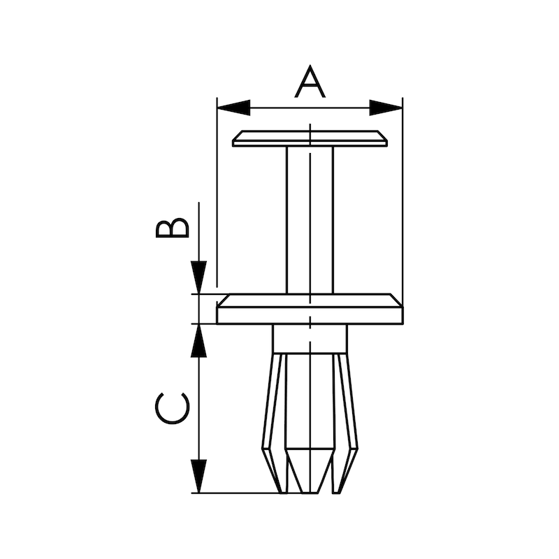 Buy Plastic expanding rivet with cap multiple slits online