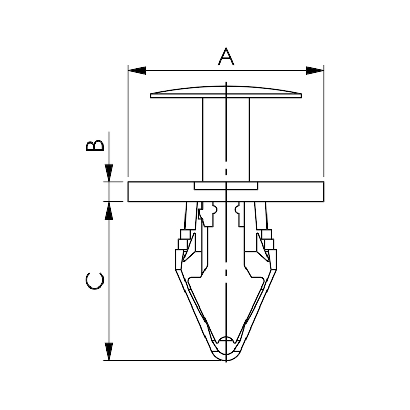 Buy Plastic expanding rivet with special shape online