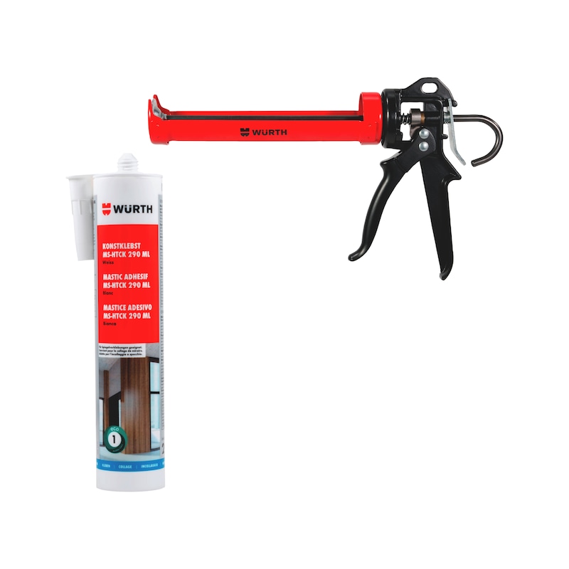 Kit de mastics MS polymer high tack avec pistolet - 13 pcs | WURTH